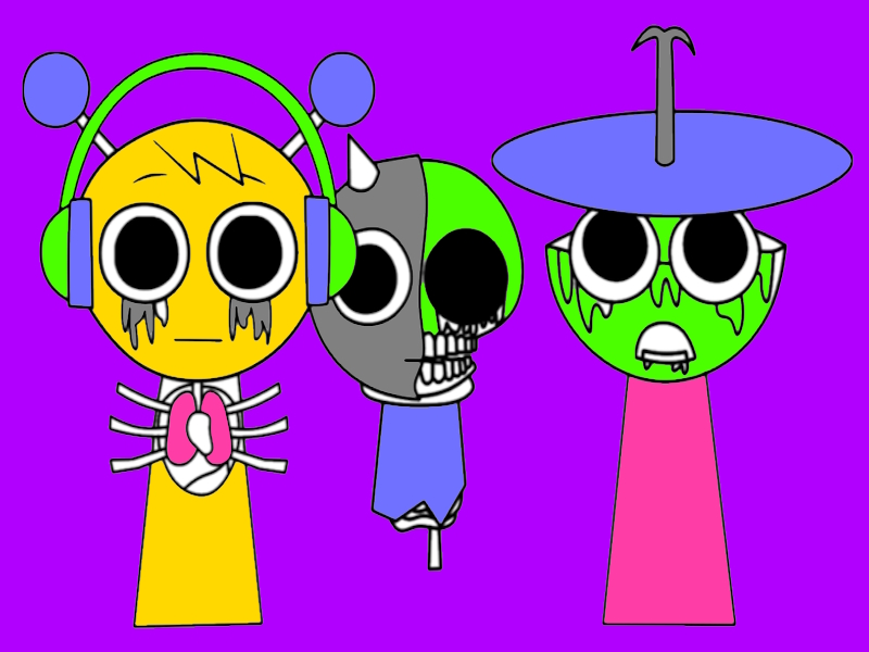 Sprunki Halloween Coloring Book 🕹️ Juga en línia a SGameS